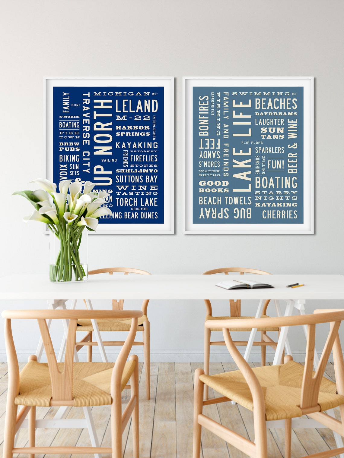 LAKE LIFE Sign Lake House Decor Word Art Print Typography | Etsy