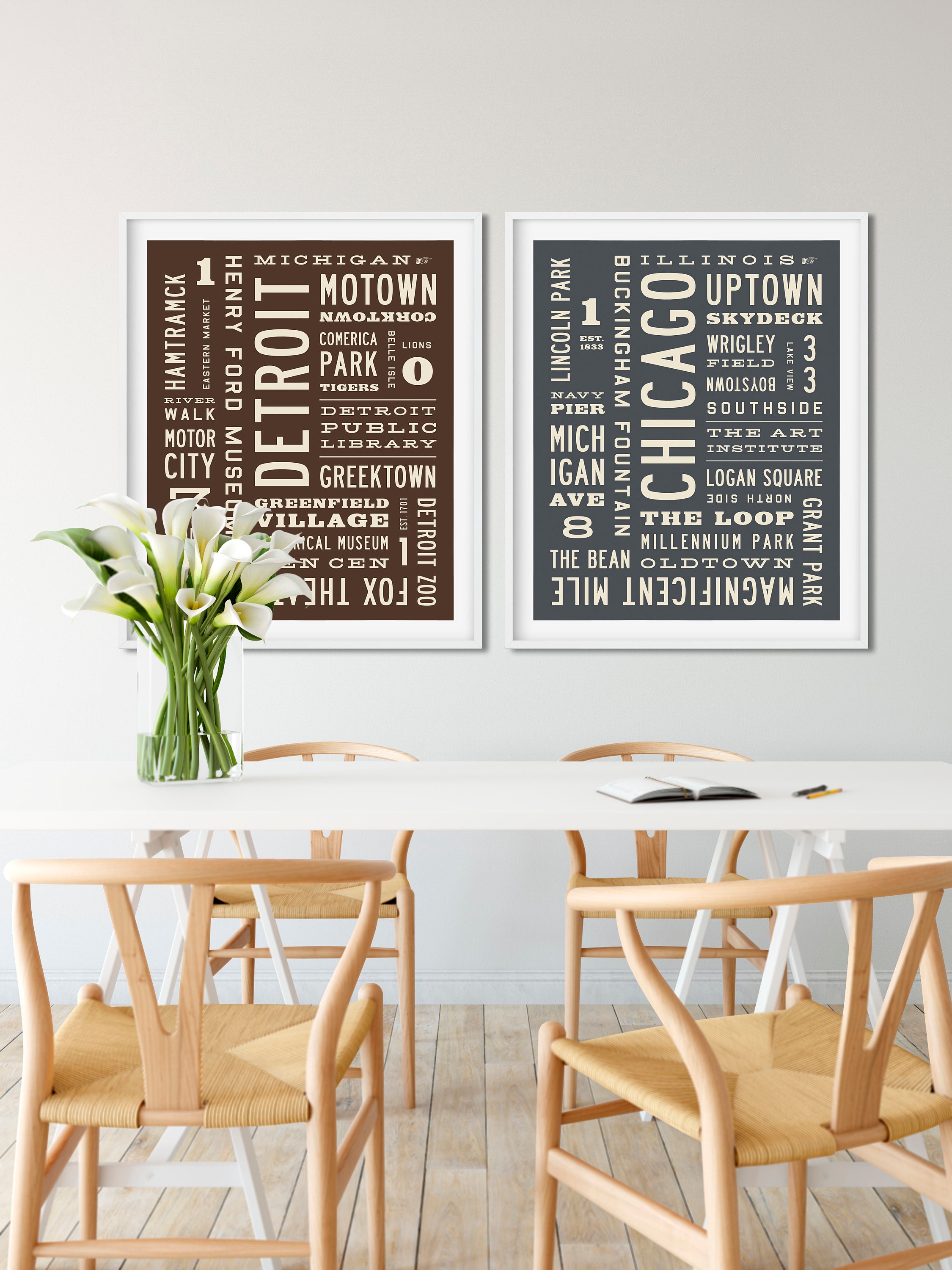 DETROIT Wall Art Detroit City Art Word Art Michigan | Etsy