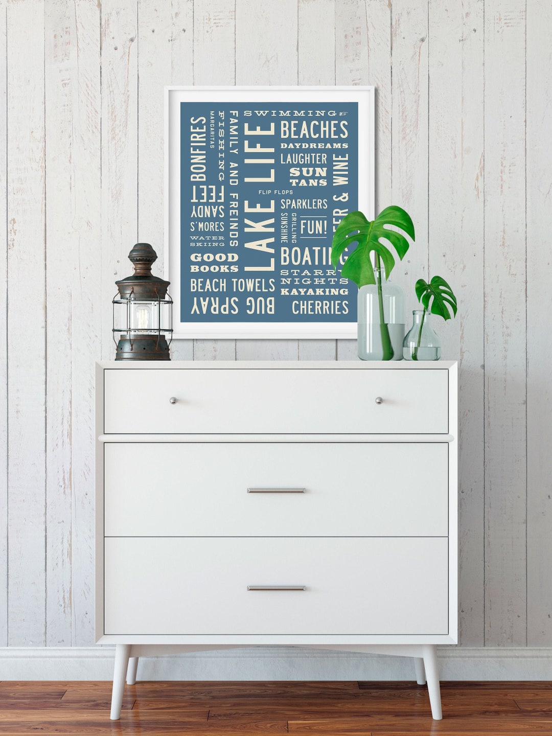 LAKE LIFE Sign, Lake House Decor, Word Art Print, Typography Poster ...