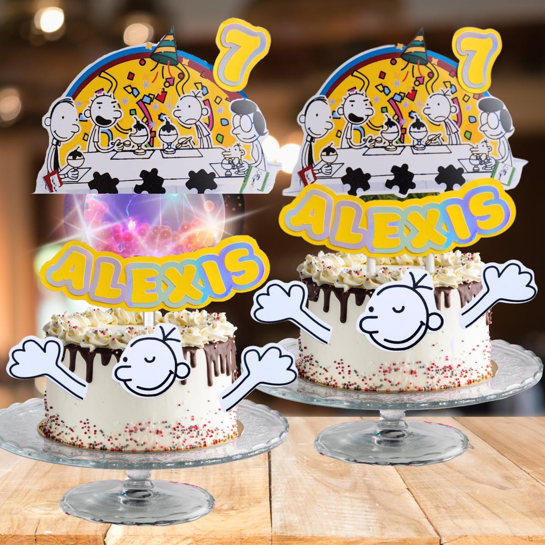 Happy Birthday Diary Custom Personalized Cupcake Cake Topper Glitter ...