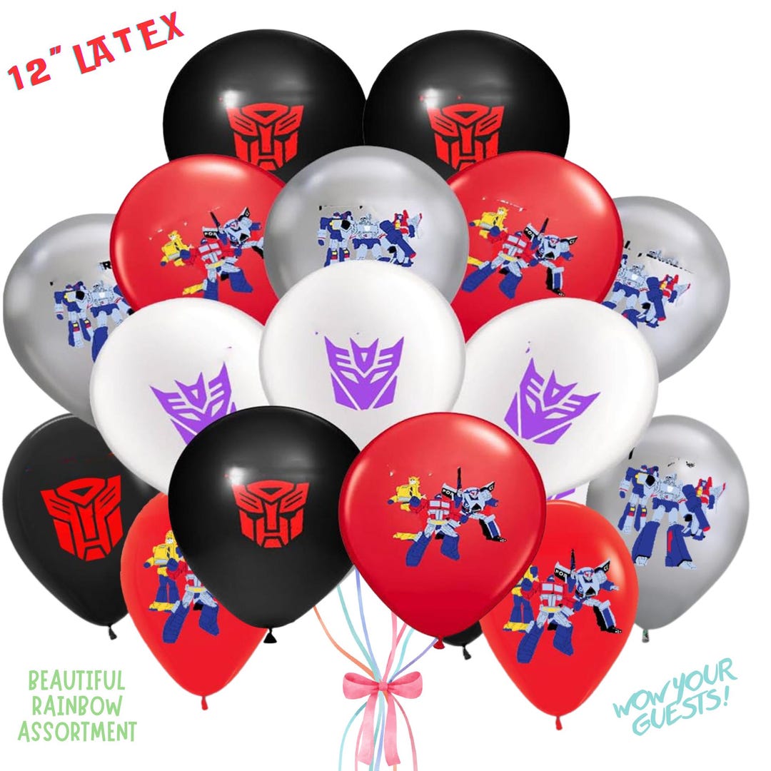Transformers Generation Kid Foil Latex Balloons Happy Birthday ...