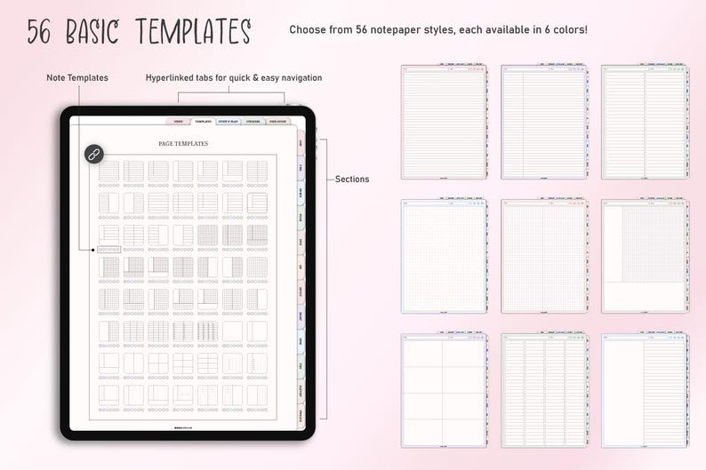 1000+ Templates Pastel Study Notebook Stickers Goodnotes Notebook iPad ...