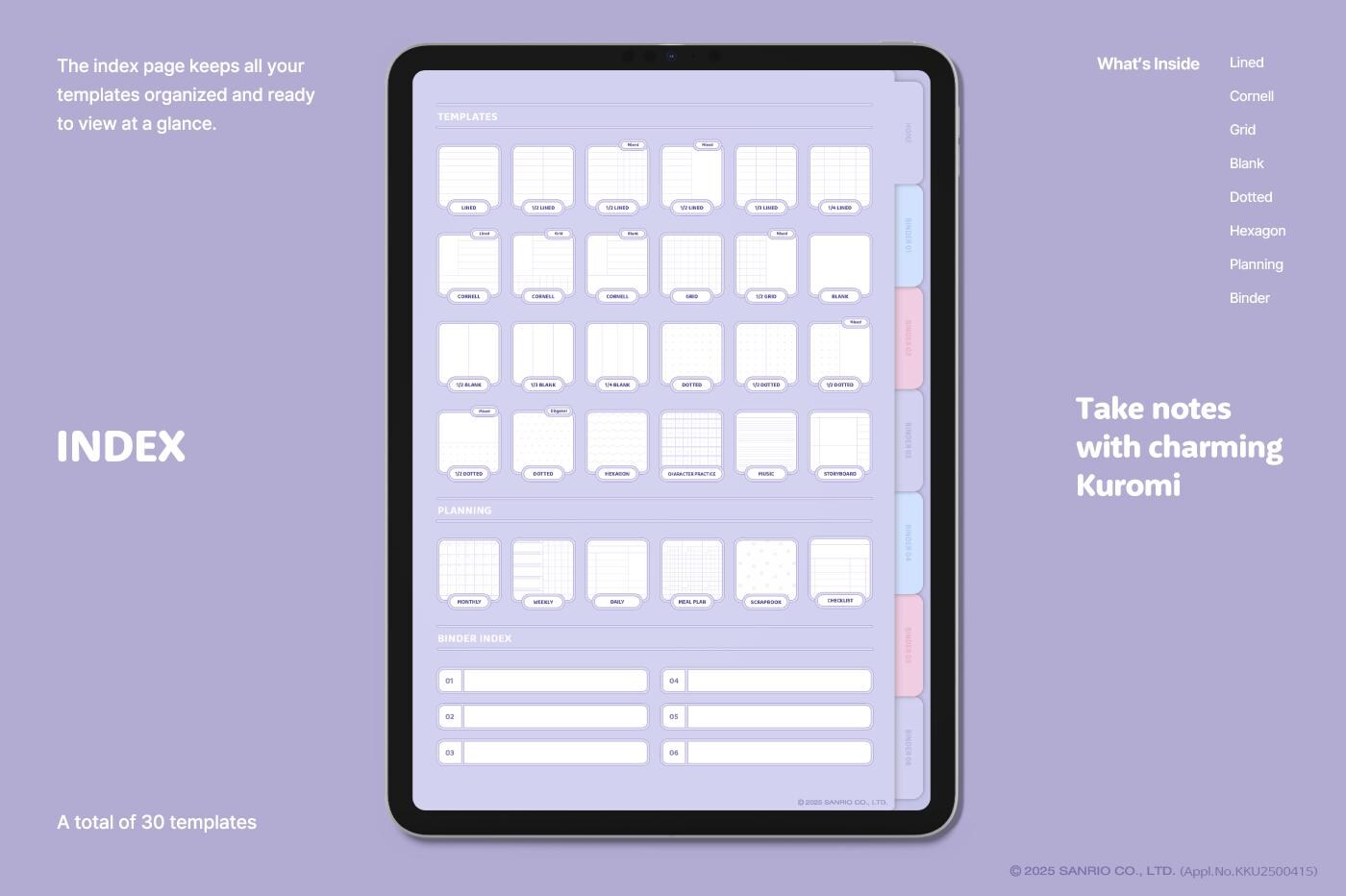 Kuromi All in One Digital Notebook | Sanrio iPad and Android Tablet ...