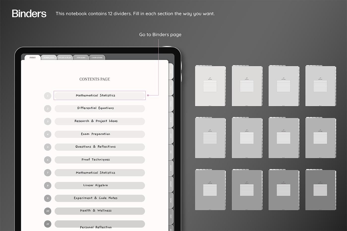 Ultimate 1000+ Templates Gray Study Notebook Stickers Goodnotes ...