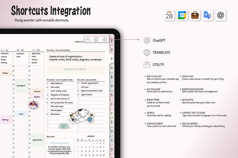 2026 Schedule Pro Planner (pastel, Chatgpt) Goodnotes Planner iPad ...