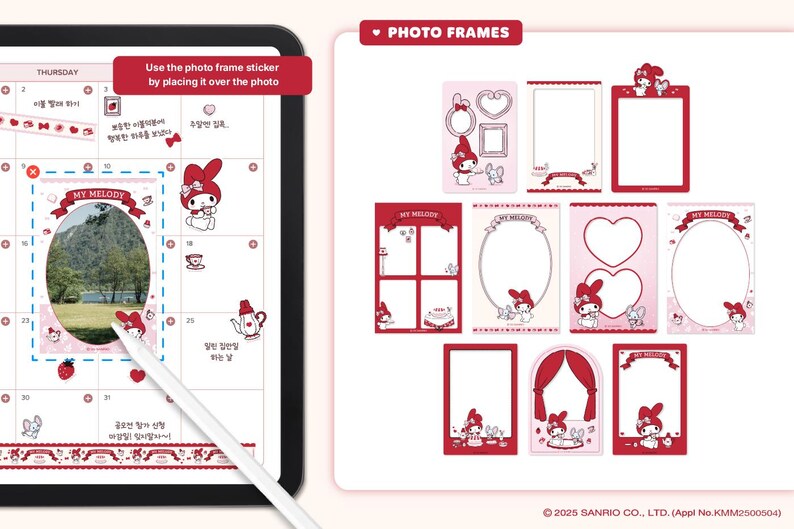 My Melody Digital Sticker Pack | Sanrio iPad and Android Planner ...
