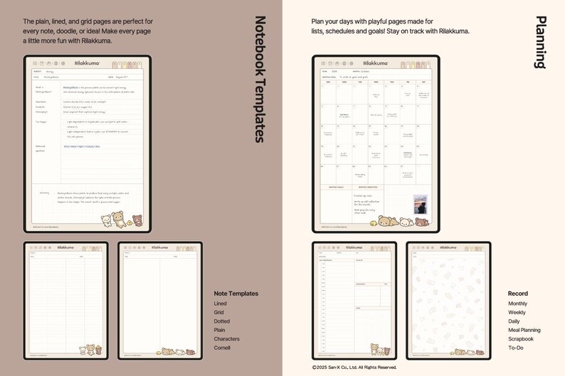 Rilakkuma All in One Digital Notebook | iPad and Android Tablet ...