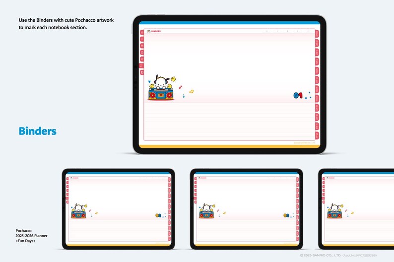 Pochacco 2025 2026 Digital Planner | Sanrio iPad and Android Tablet ...