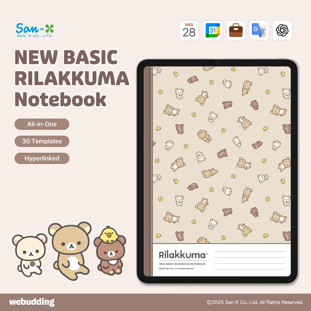 Rilakkuma All in One Digital Notebook | iPad and Android Tablet ...