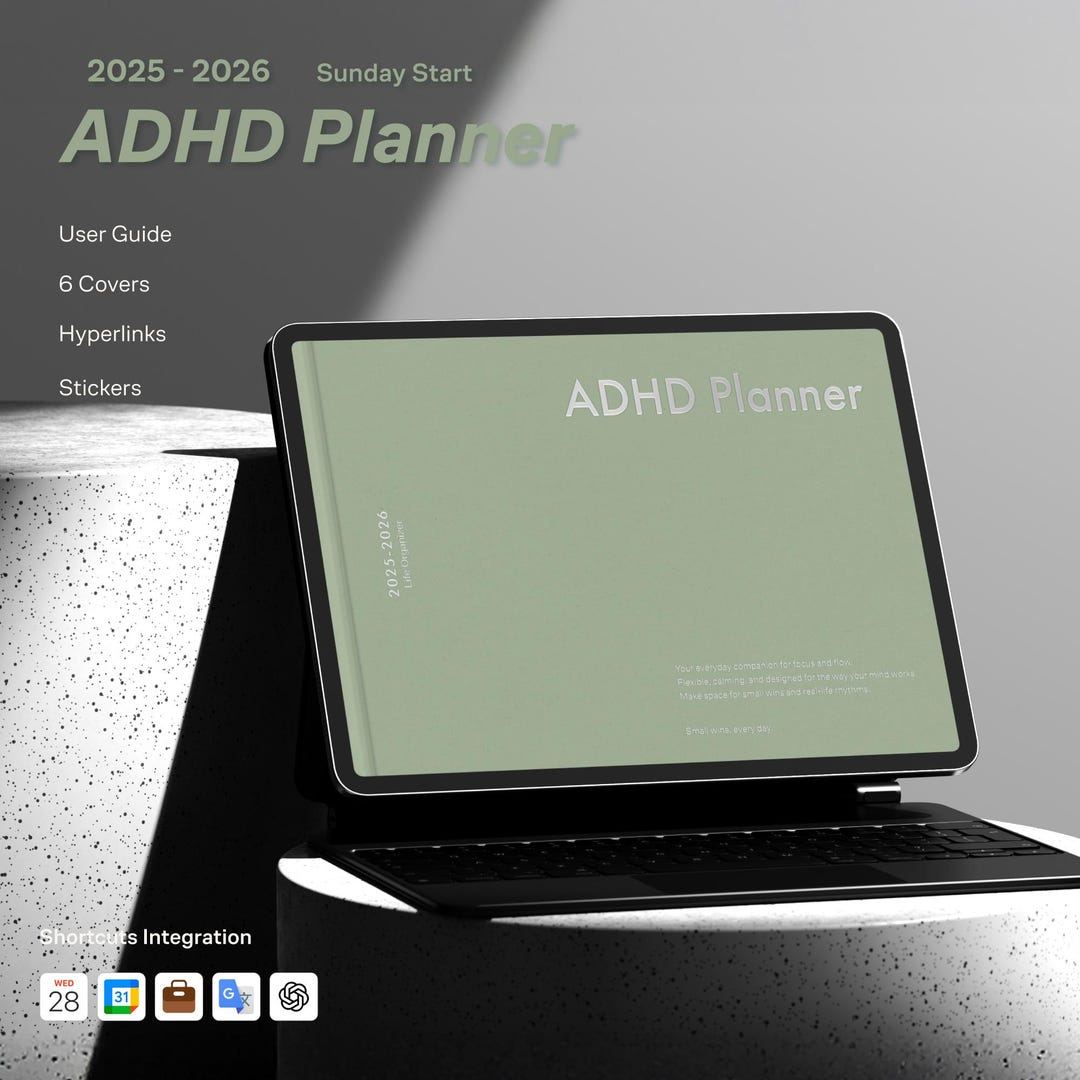 ADHD Planner [small Shift] Goodnotes ADHD Planner iPad Template Weekly ...