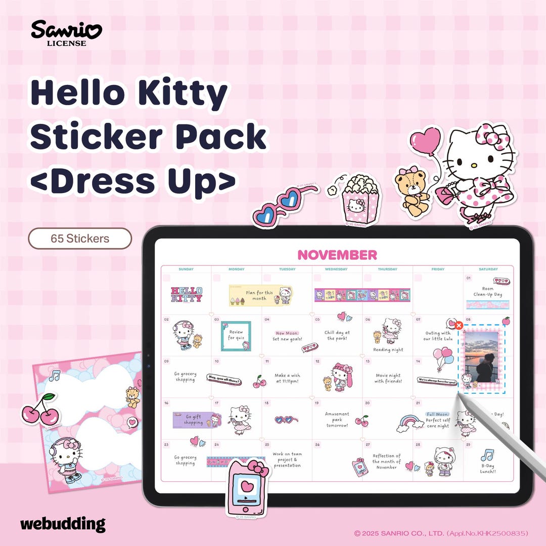Hello Kitty Dress up Digital Sticker Pack | Sanrio iPad and Tablet ...