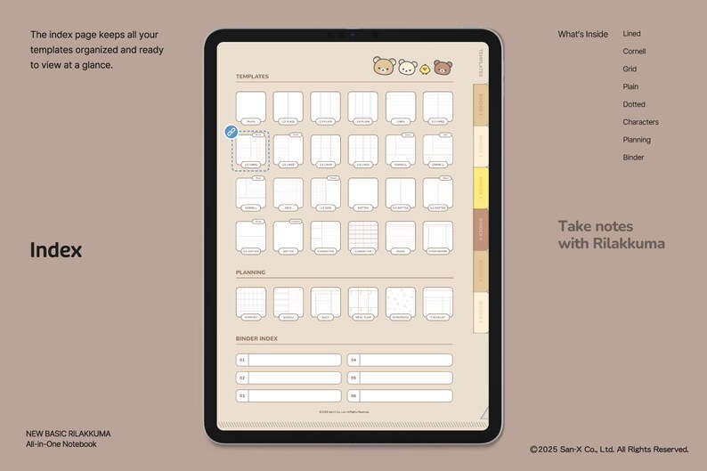 Rilakkuma All in One Digital Notebook | iPad and Android Tablet ...