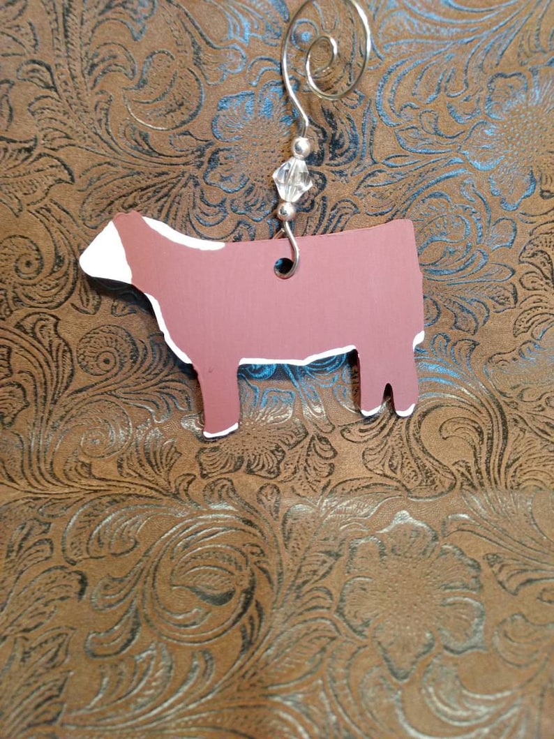 Hereford Cow Show Cattle Christmas Ornament - Etsy