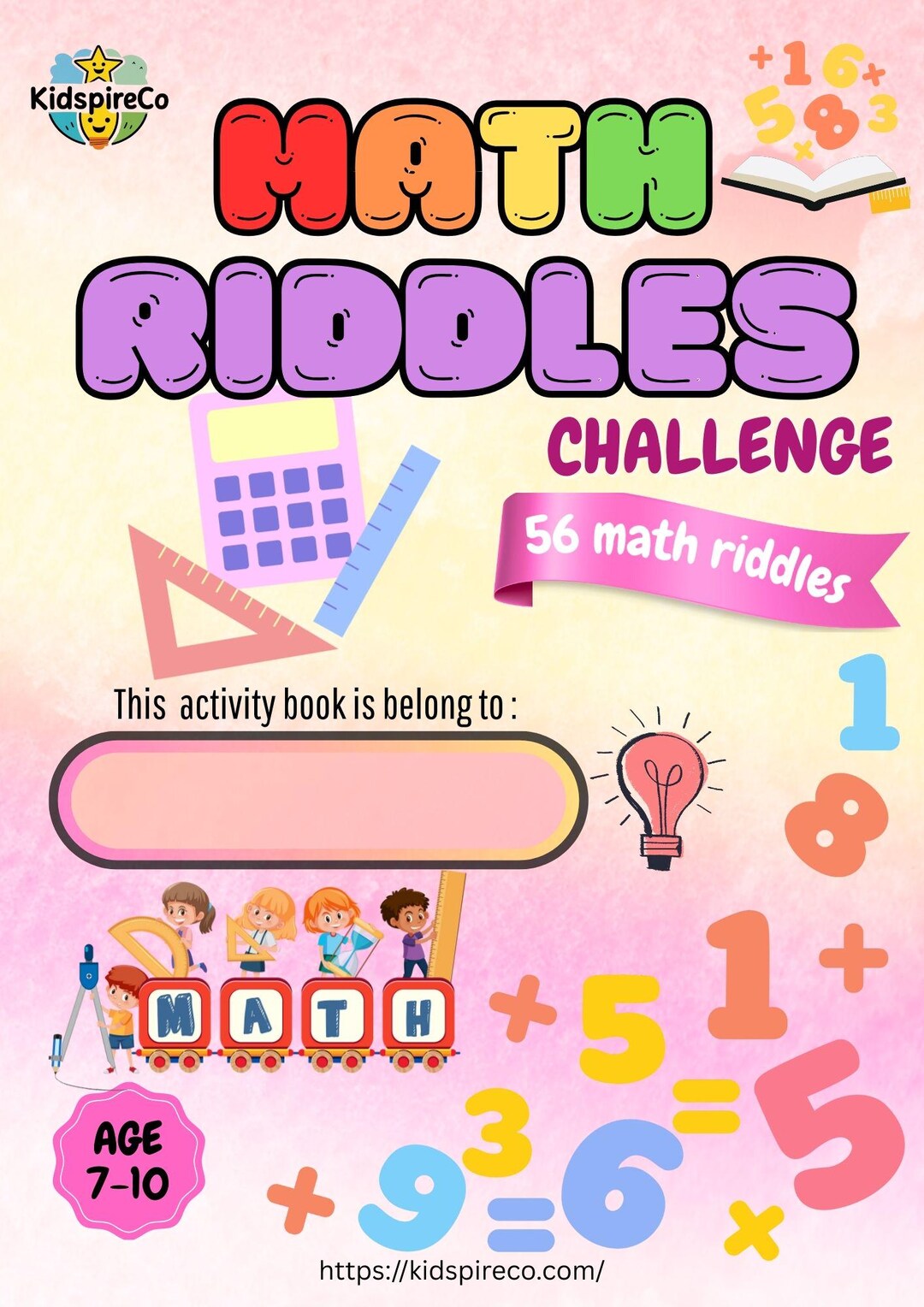 56 Math Riddles for Kids | Printable Workbook + Interactive Games | Fun ...