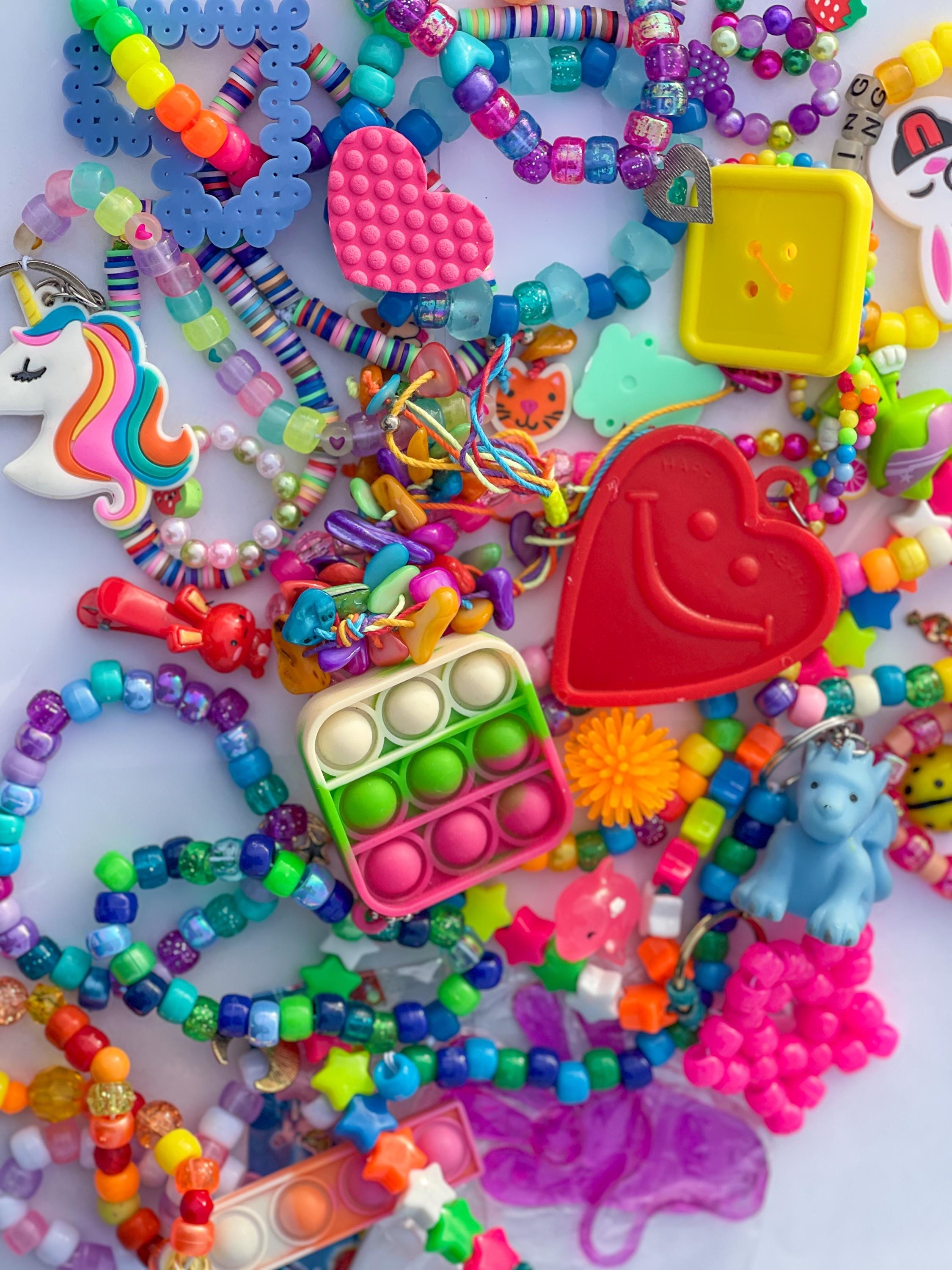Kidcore Kandi Accessories Mystery Bag (bracelets, Trinkets, Hair Pins ...