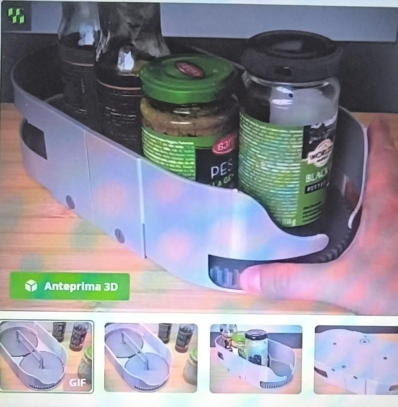 Rotating Spice Organizer – 3D Printed Smart Kitchen Storage | Compact ...