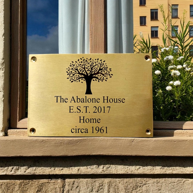 Custom Wood Plaque Brass - Etsy