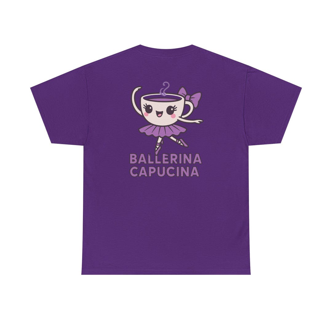 Ballerina Capucina Tee, Graphic Ballet Shirt, Coffee Lover Gift, Unisex ...