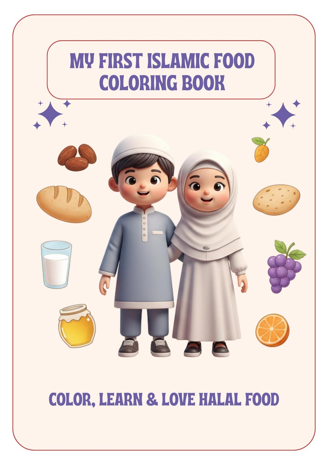Islamic Food Coloring Book for Kids | Halal and Haram | Muslim ...