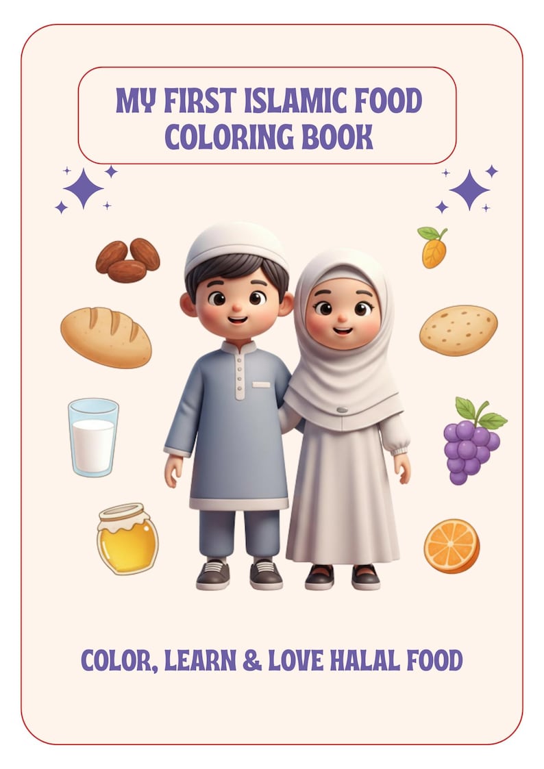 Islamic Food Coloring Book for Kids | Halal and Haram | Muslim ...