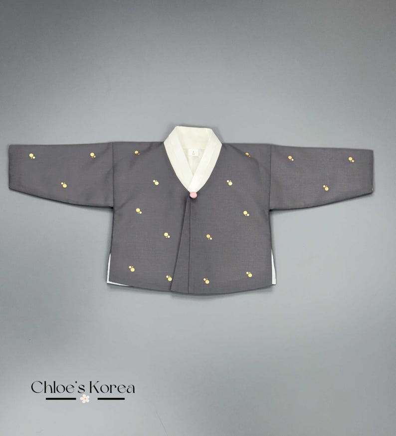 Boy’s Hanbok Set (style E) | Korean Outfit for First Birthday, Lunar ...