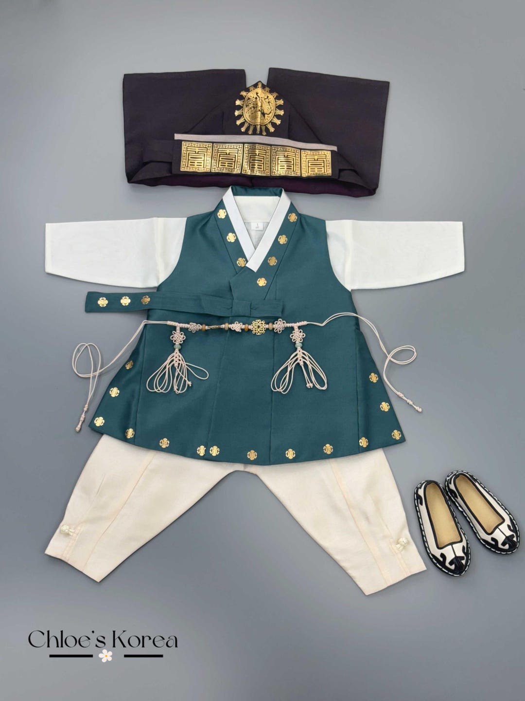 Traditional Korean Boy's Hanbok | First Birthday Outfit | Lunar New ...