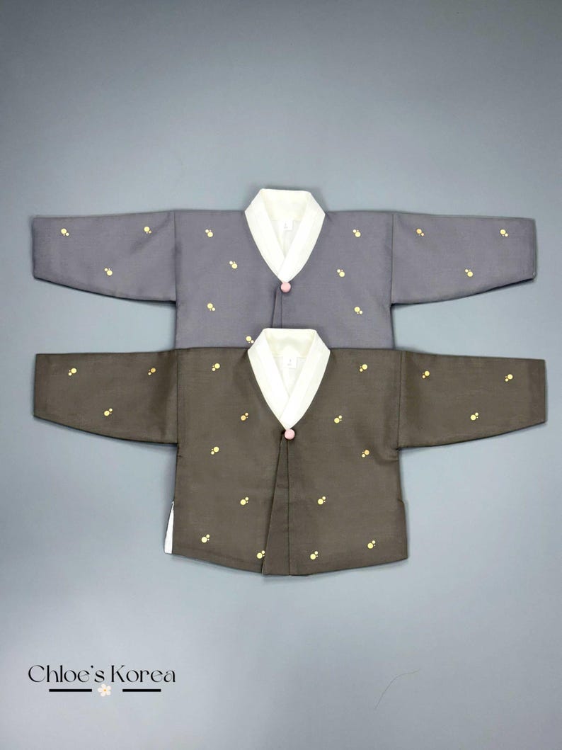 Boy’s Hanbok Set (style E) | Korean Outfit for First Birthday, Lunar ...