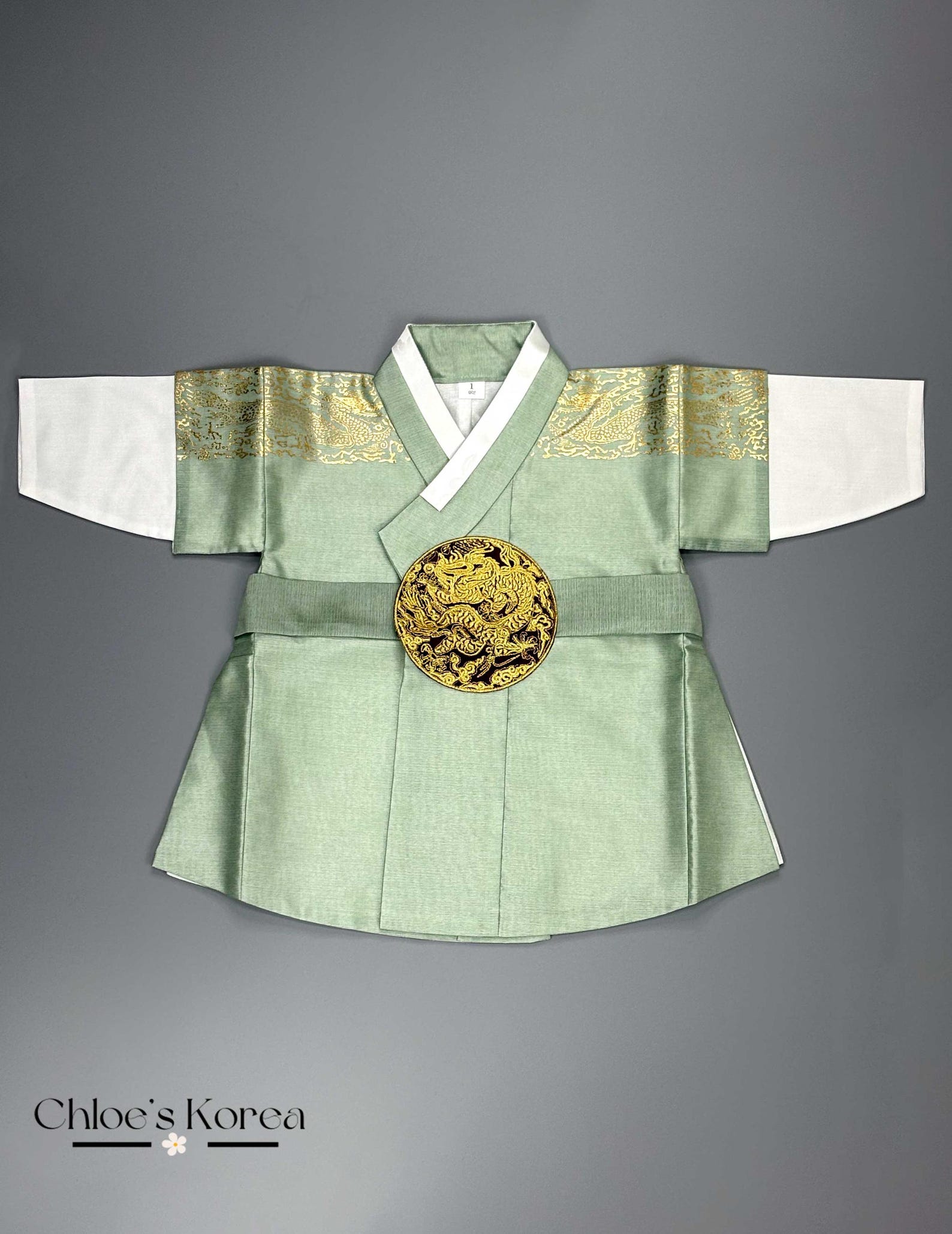 Boys' Royal Hanbok Set: Dragon Embroidery, Korean First Birthday Outfit ...