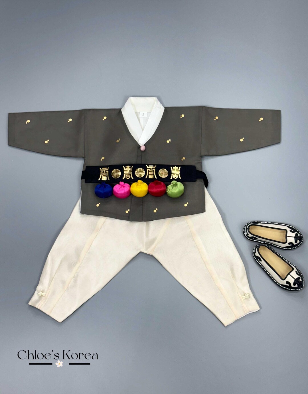 Boy’s Hanbok Set (style F) | Korean Outfit for First Birthday, Lunar ...