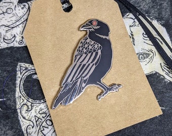 Raven Enamel Pin | Etsy