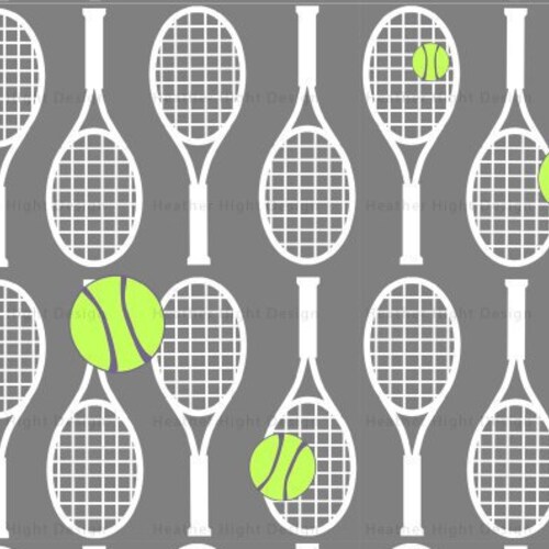 Tennis Racket Fabric by the Yard Sports Fabric Tennis - Etsy