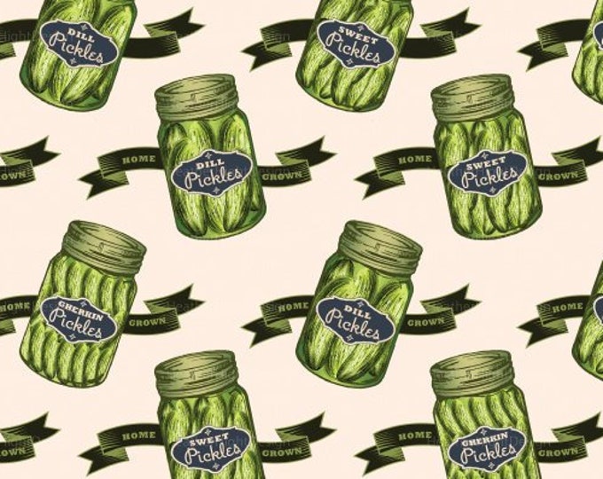 Pickles Fabric A Peculiar Pile of Pretty Pickles by Sixsleekswans Cute ...
