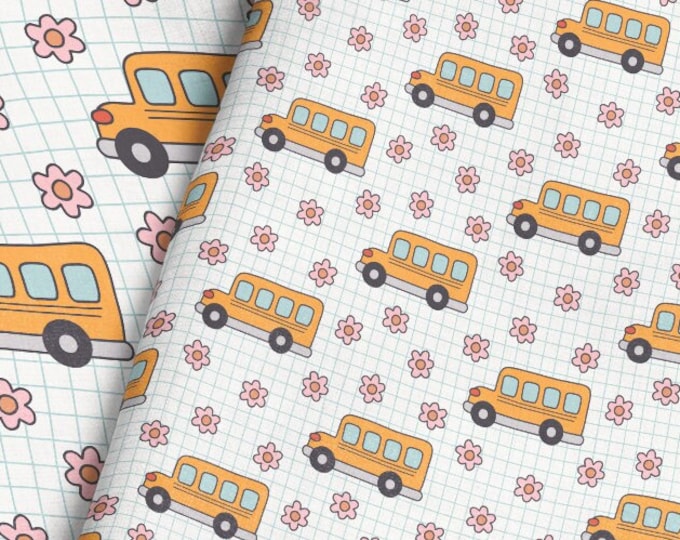 School Bus/ Bus Seamless Pattern Design - Etsy
