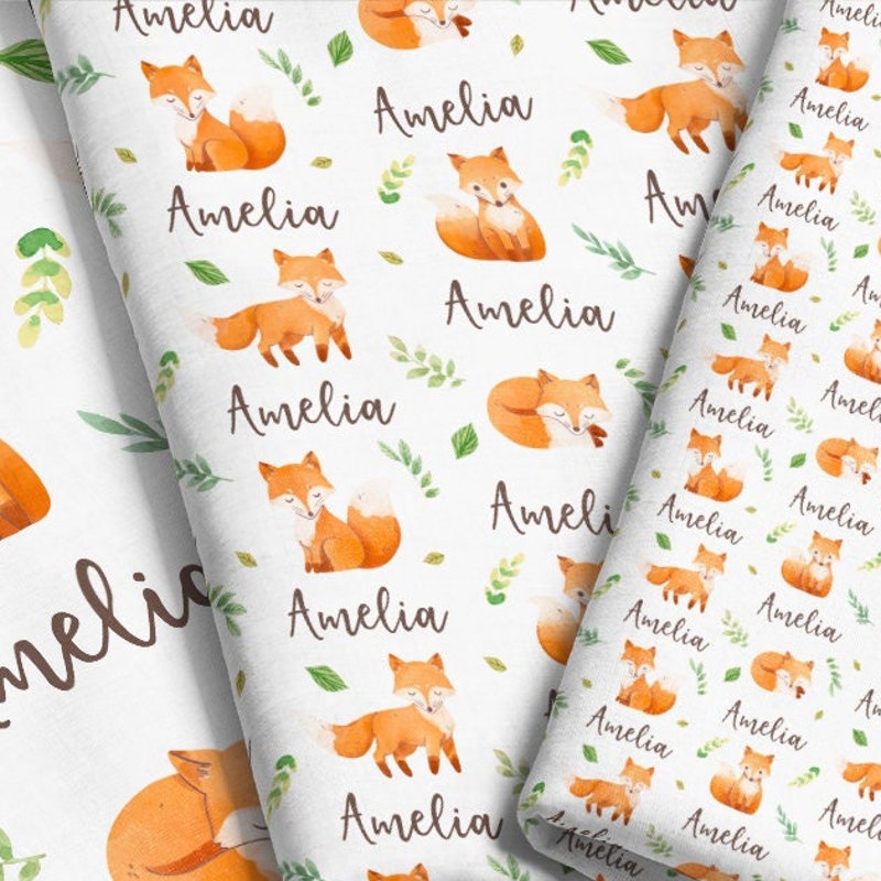 Fox Print Fabric - Etsy