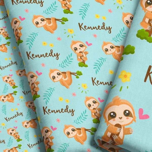 Sloth Fabric - Etsy