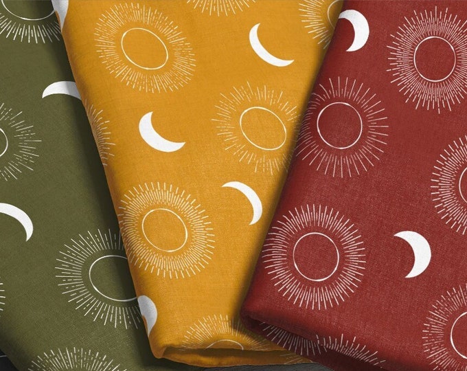 Solar Eclipse Fabric Solar Eclipse Polka Dots by Elramsay Solar Eclipse ...
