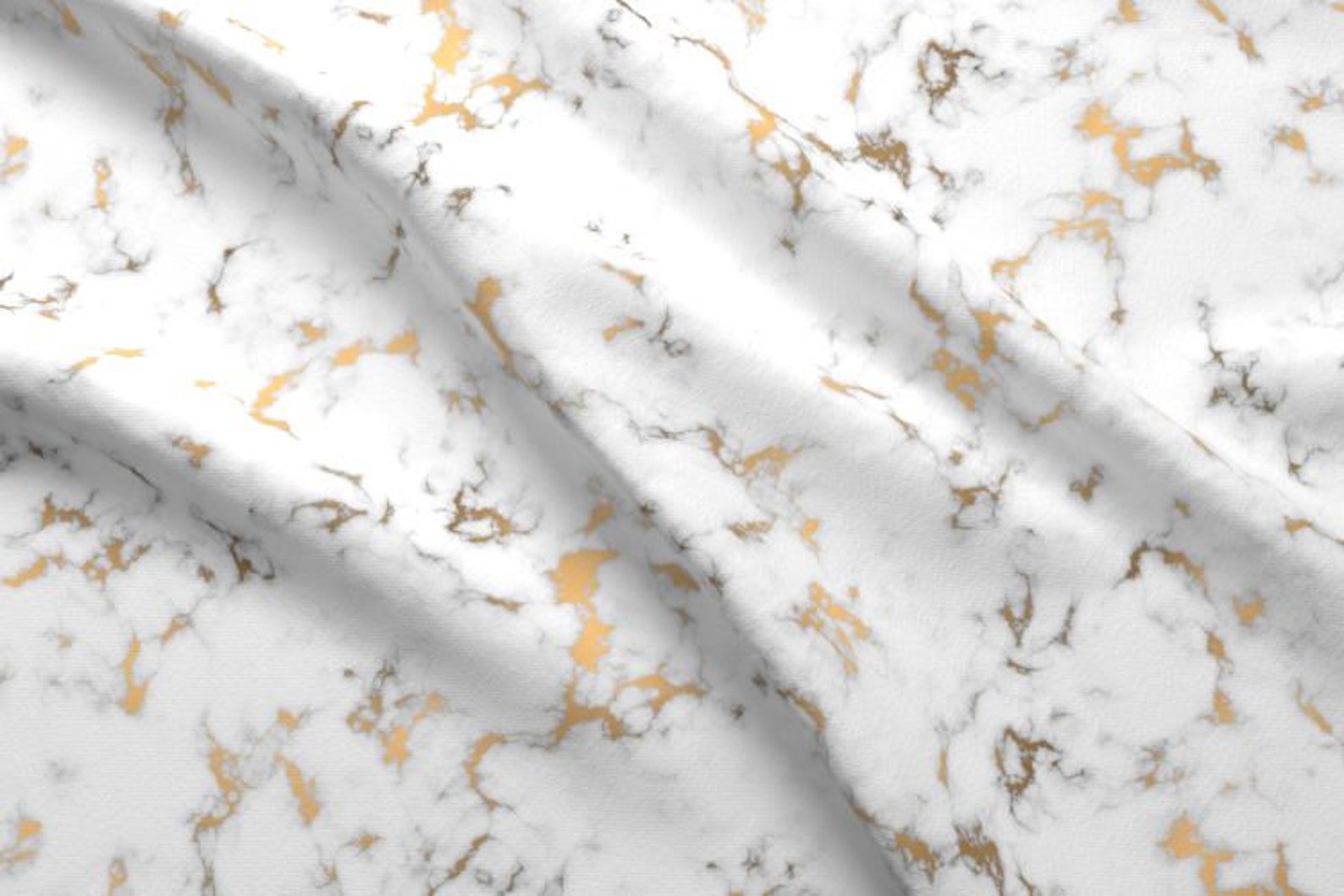 Gold Vein Marble Fabric by the Yard / Modern Fabric / Home Decor Fabric ...