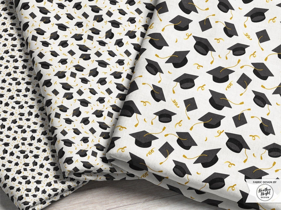 Graduation Fabric by the Yard / Grad Celebration Fabric / Graduation ...