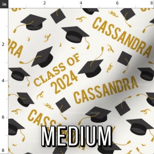 Personalized Graduation Fabric / Custom Grad Name Fabric / Pick Your ...