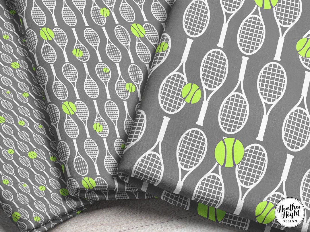 Tennis Racket Fabric by the Yard - Sports Fabric - Tennis Fabric ...