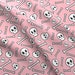 Pink Skull Fabric by the Yard / Skull and Bone Fabric / - Etsy