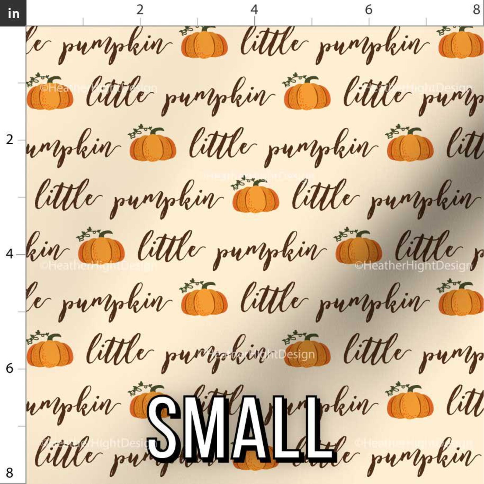 Little Pumpkin Fabric by the Yard / Girls Autumn Thanksgiving Fabric ...