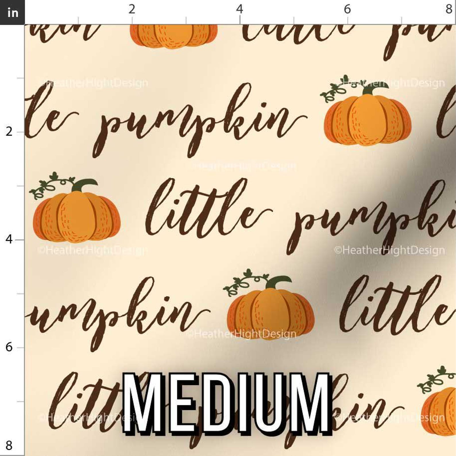 Little Pumpkin Fabric by the Yard / Girls Autumn Thanksgiving Fabric ...