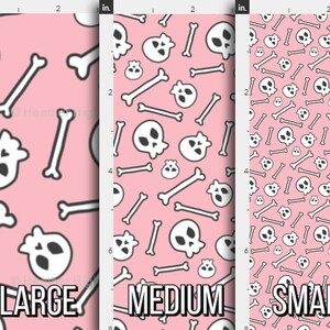 Pink Skull Fabric by the Yard / Skull and Bone Fabric / Halloween ...