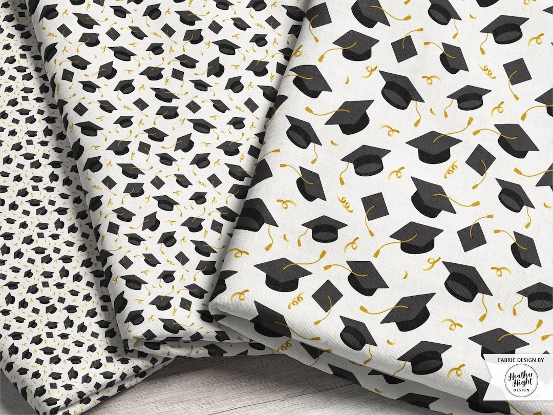 Graduation Fabric by the Yard / Grad Celebration Fabric / Graduation ...
