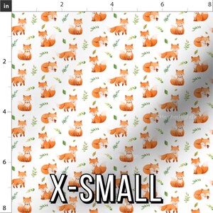 Watercolor Fox Fabric / Autumn Fabric / Fall Fabric / Baby Fox Fabric ...