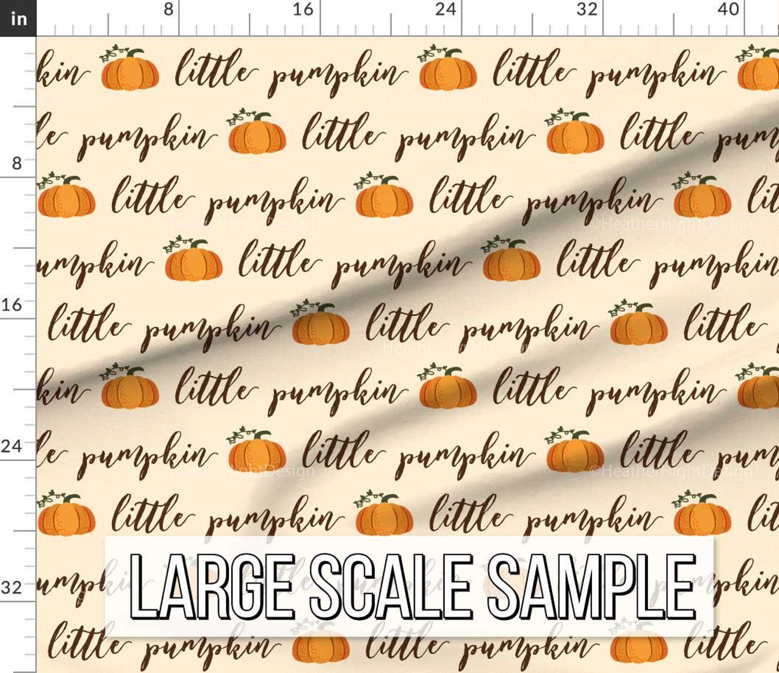 Little Pumpkin Fabric by the Yard / Girls Autumn Thanksgiving Fabric ...