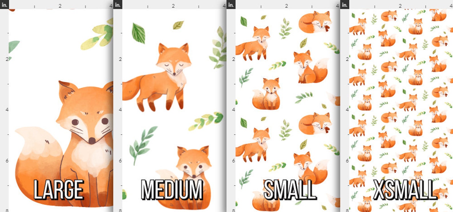 Watercolor Fox Fabric / Autumn Fabric / Fall Fabric / Baby Fox - Etsy