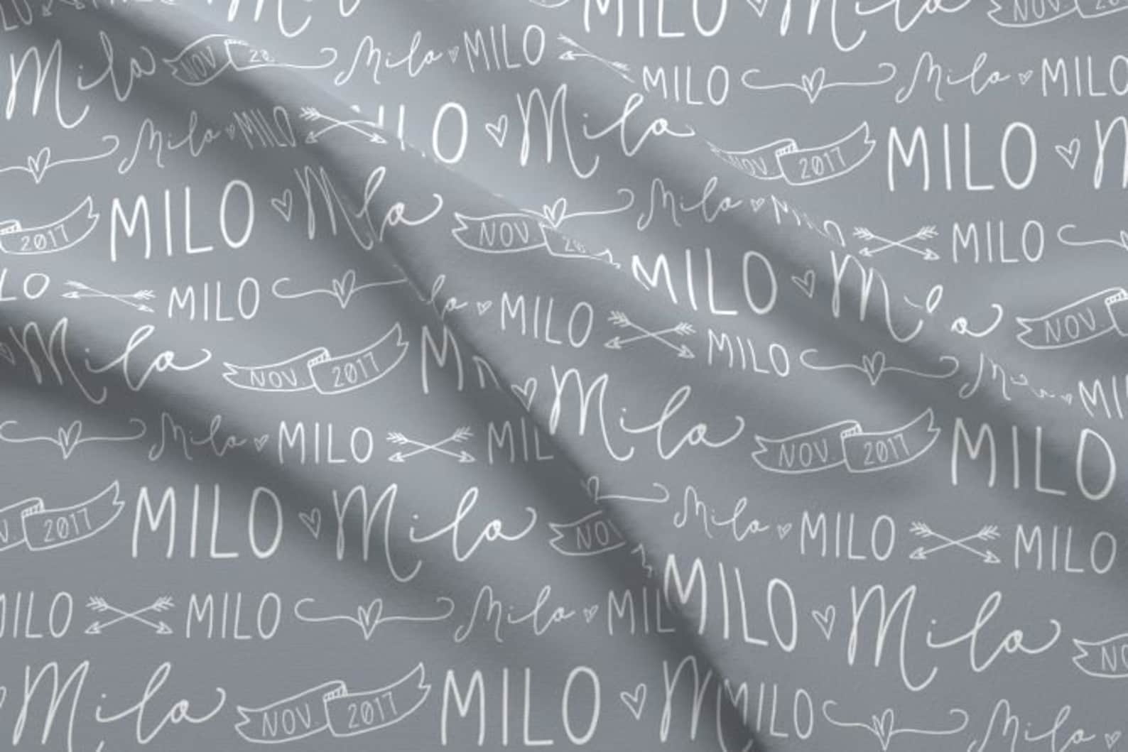 Girls Personalized Fabric / Custom Name Fabric / Newborn Baby / Child ...