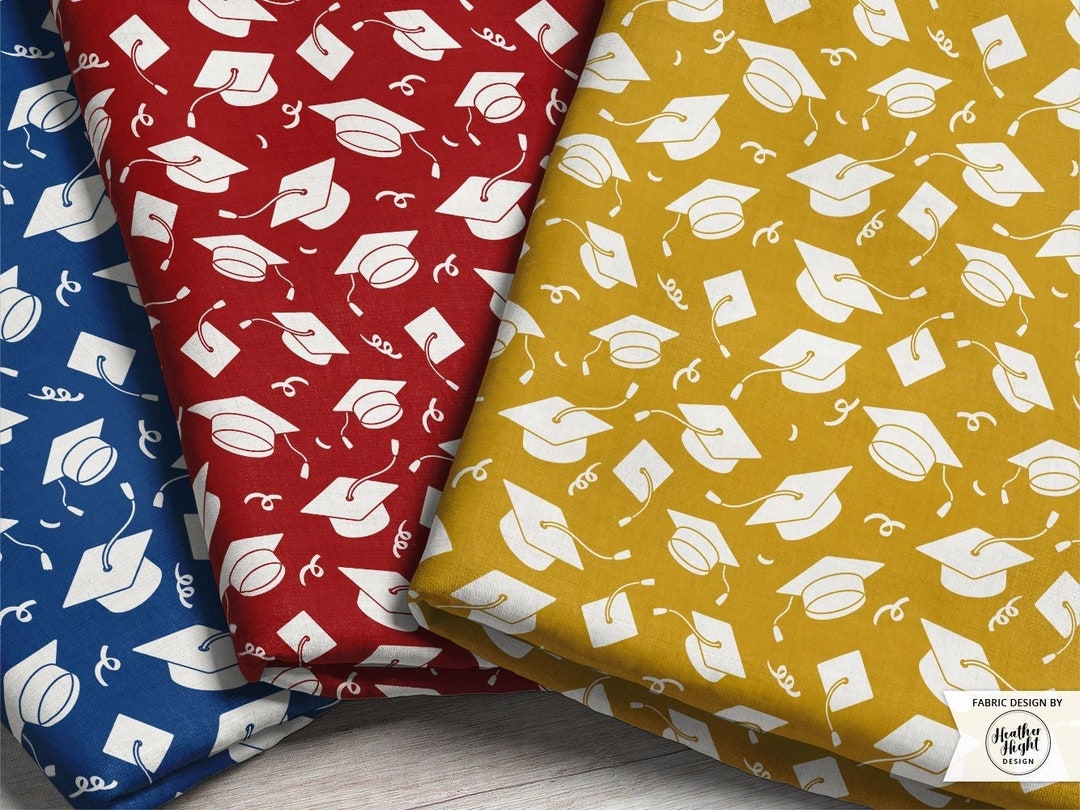 Graduation Fabric - Pick Your Color / Choose Your Material and Print ...
